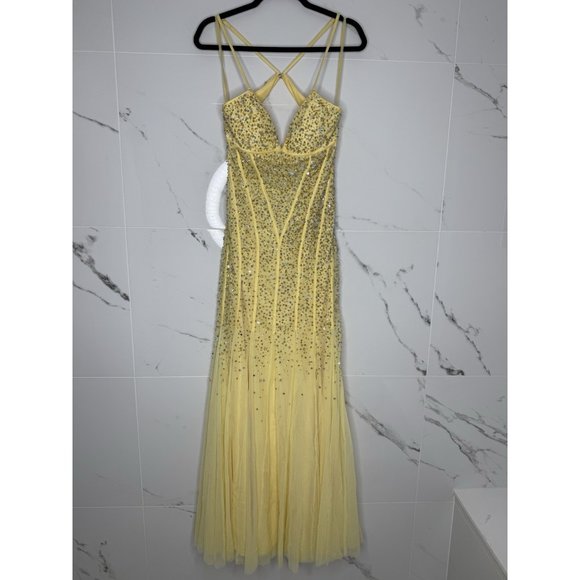 Cache Cache | Dresses | Vtg Cache Prom Dress Maxi Gown M Y2k Beaded ...